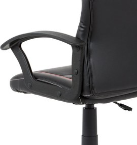 Autronic Dětská židle KA-V107 RED, červená-černá ekokůže/černý plast