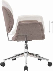 Otočná jídelní židle taupe textil 287396
