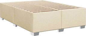 Box spring postel s matrací krémová 140x190 cm textil 3285902