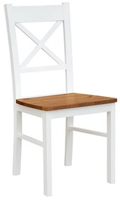 Židle 22, buk, barva bílá - dub, kolekce Belluno Elegante