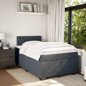 Box spring postel s matrací tmavě šedá 120 x 200 cm samet 3288589