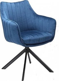 CZ Nábytkář - Kasvo Židle ALZA  - otáčivá (S) | Varianta: nohy černé / látka bluvel 14 šedá