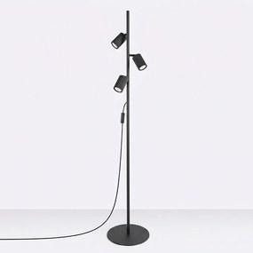 Černá hliníková stojací lampa s ohybatelnou konstrukcí (výška 155 cm) Gleam – Sollux