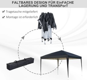 Outsunny altán cca 3x3m, vodoodpudivý stabilní zimě odolný pop-up skládací altán, UV ochrana, skládací párty stan zahradní stan s taškou, zahradní al…