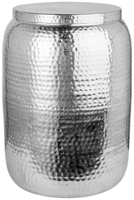 OnaDnes -20% Moebel Living Stříbrný kovový odkládací stolek Cuvre 35cm