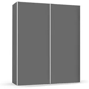 Vysoká šatní skřín REA Houston up 5 - graphite, střední výplň dveří v barvě skříně