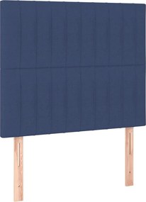 Box spring postel s matrací modrá 90x190 cm textil 3136723
