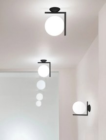 Flos F3178030 IC Lights C/W1, designové svítidlo, 1x60W E14, černá, prům. 20cm