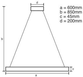LED Stmívatelný lustr na lanku LED/70W/230V 3000-6500K + dálkové ovládání