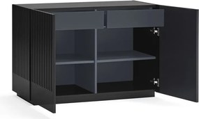 Černá nízká komoda 100x70 cm Doric – Teulat