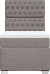 Box spring postel s matrací taupe 90x200 cm textil 3290382