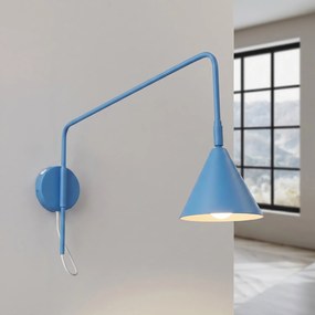 Sollux Lighting Nástěnné svítidlo NOX 1 světle modré s vypínačem