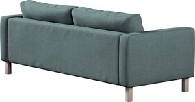 Potah na pohovku IKEA Karlstad, 3-místná, rozkládací barva modrá látka pletený vzor