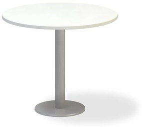 Jednací stůl ProOffice, průměr 90 cm, bílá