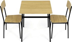 Jídelní stůl se dvěma židlemi AUT-O2121 OAK