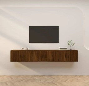 vidaXL Nástěnné TV skříňky 3 ks 80 x 34,5 x 40 cm [3188359] Barva: hnědý dub