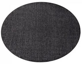 Dywany Luszczow Kusový koberec kulatý TIMO 6272 SISAL venkovní černý Rozměr koberce: 150 cm KRUH