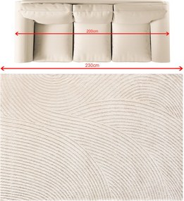 Koberec Travero béžový/krémový 160x230 cm