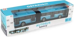 RAPPA Kovový kloubový autobus DPO Ostrava modrý 18 cm / Zpětný chod