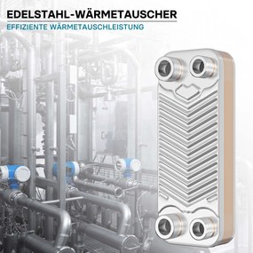Výměník tepla Wiltec – 22 kW, 4 m³/h, 0,18 l (50671)