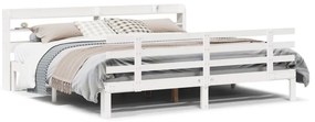 Rám postele s čelem bez matrace bílý 200x200 cm 3306862