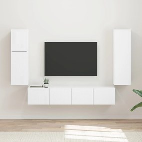 Sestava TV skříněk 4 ks Bílá Kompozitní dřevo 3409033