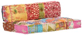 vidaXL Pouf patchwork textil