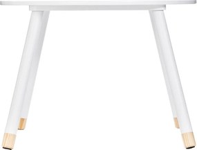 Dětský stůl, bílý stůl, psací stůl, kulatý stůl -  bílá barva, 43 cm, O 60 cm