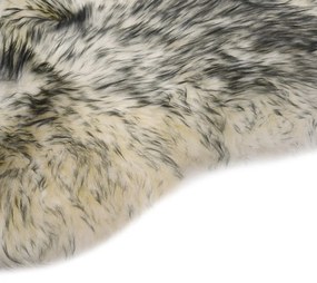 Koberec z ovčí kůže 60 x 180 cm tmavě šedý žíhaný