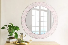 Kulaté dekorativní zrcadlo Okvětní lístky květin fi 60 cm