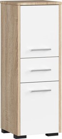 Koupelnová skříňka Fin 30 2D1SZ dub sonoma/bílá