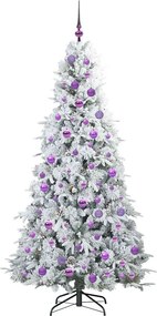 Umělý Skládací Vánoční Strom s stojanem Bílá 180 cm PE a PVC 3397490
