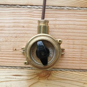 Otočný retro vypínač z mosazi BRASS AN1