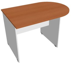 Stůl jednací oblouk 120 cm - Hobis Gate GP 1200 1 Dekor stolové desky: třešeň, Dekor lamino podnože: bílá