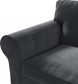 Potah na pohovku IKEA  Ektorp 3-místná, rozkládací STARÝ MODEL PIXBO barva černá látka lesklé, sametová