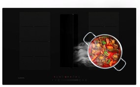 Chef-Fusion Down Air System, indukční varná deska + DownAir digestoř, 90 cm, 600 m³/h EEC A+