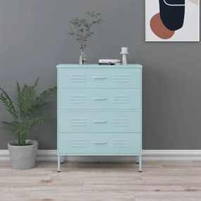 Komoda se zásuvkami mátová 80 x 35 x 101,5 cm ocel 336203
