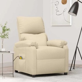 Masážní křeslo krémové textil 322455