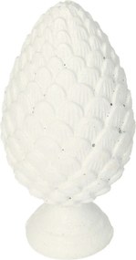 Dekorace White Cone 13cm