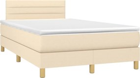Box spring postel s matrací krémová 120x200 cm textil 3140686