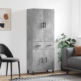 Skříň highboard betonově šedá 69,5x34x180 cm kompozitní dřevo 3198173