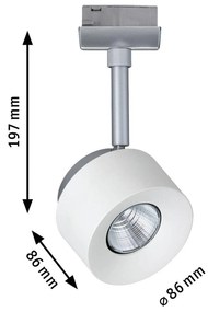Paulmann URail LED spot Pane chrom matný, bílá