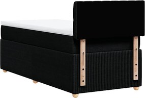 Box spring postel s matrací černá 90x190 cm textil 3287320