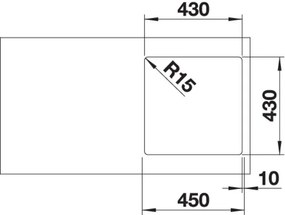 Nerezový dřez Blanco SUPRA 400 IF Nerez kartáčovaný oboustranné provedení bez táhla 523356