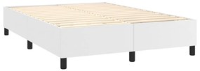 Box spring postel s matrací bílá 140x200 cm umělá kůže,  3144609