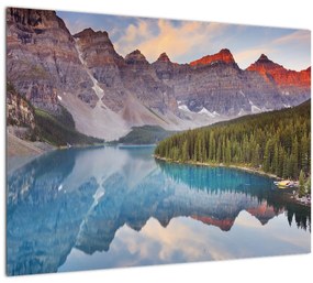 Skleněný obraz - Horská kanadská krajina (70x50 cm)