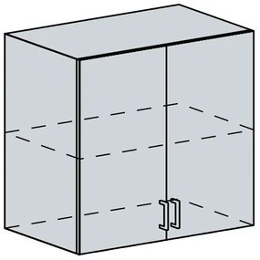 CASARREDO 80H h. skříňka 2-dveřová GREECE bk/bílá metalic