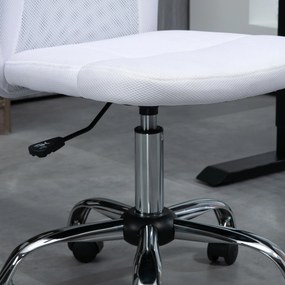 Vinsetto Ergonomická kancelářská židle s nastavitelnou výškou, manažerská židle, 360° otočná, bílá síťovina