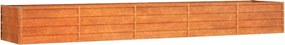 Zahradní vyvýšený záhon rezavý 400 x 80 x 45 cm cortenová ocel 151964