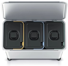 Odpadkový koš SYSTEMO 3x10 L světle šedý
